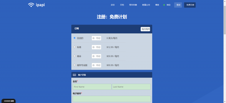 如何获取 ipapi 开放平台API Key 密钥(分步指南) - 幂简集成